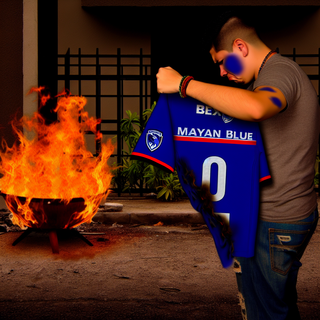 Fan de Cruz Azul quema su camiseta tras eliminación. - Columna Digital