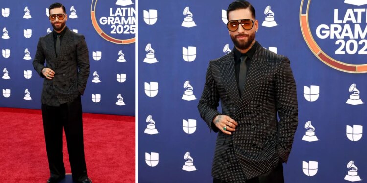 Maluma deslumbra en blazer de lunares en Latin Grammys 2025 - Columna ...
